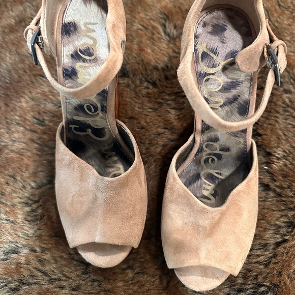 Sam Edelman | Shoes | Sam Edelman Light Tan Platform Heels Size 6 2m ...